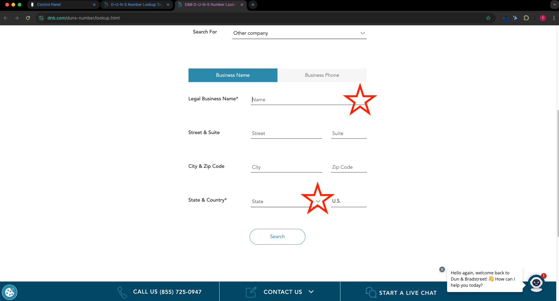 How do I find my DUNS number?